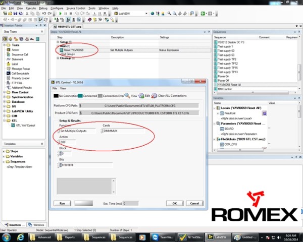 TestStand Custom Step-Type test software tool.