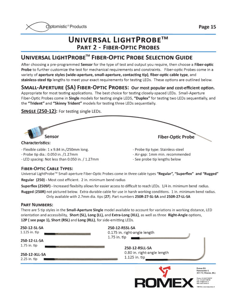 Light Probe selection page.